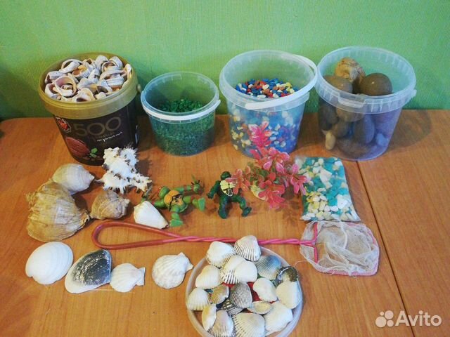 Камешки, сачок ракушки