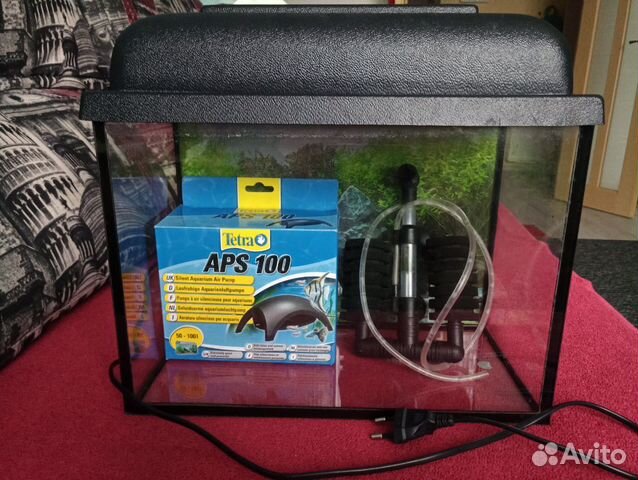 Аквариум 12л, фильтр, компрессор