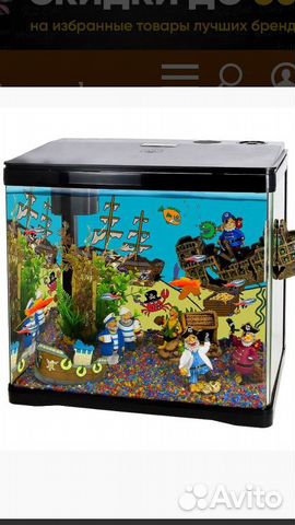 Аквариум 33л, prime Пиратский остров